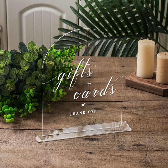 UNIQOOO | Dining | Uniqooo Acrylic 8x Clear Arch Table Sign 18 Inches ...